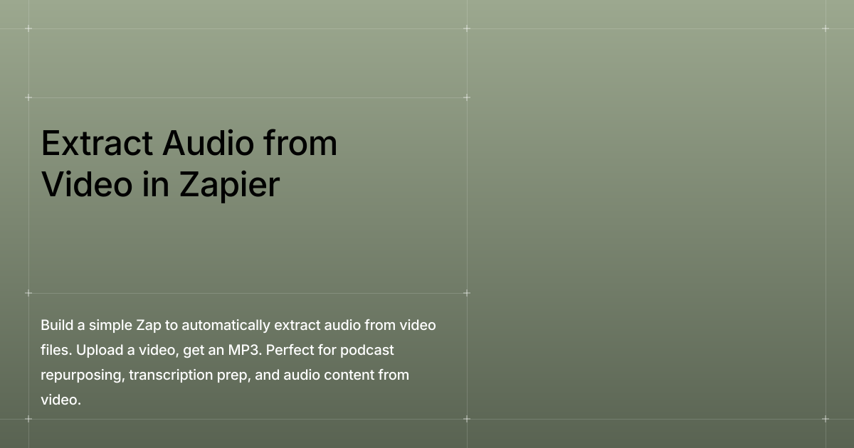 Extract Audio from Video in Zapier | RenderIO Blog